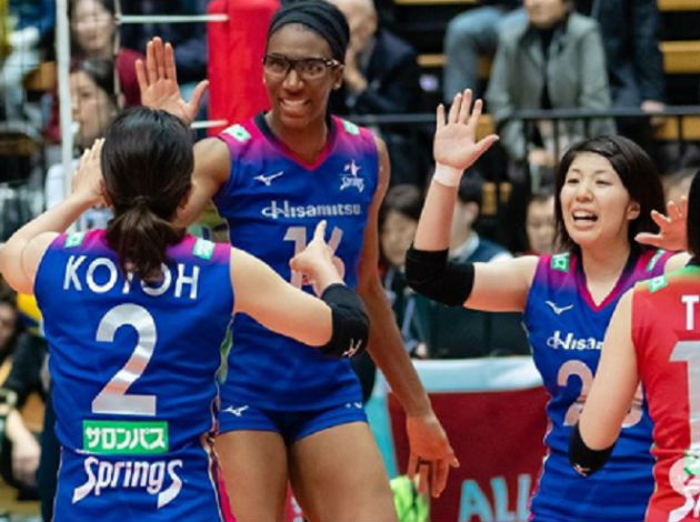 WorldofVolley :: JPN W: Yuki Ishii and Foluke Akinradewo keep Hisamitsu on top