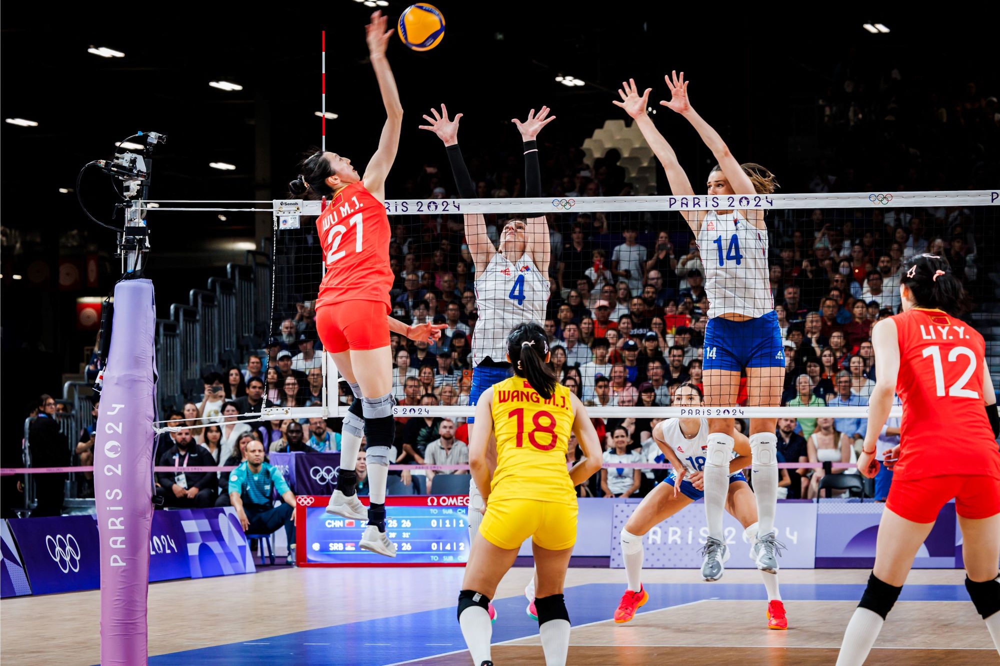 WorldofVolley :: Paris 2024 W: China Tops Pool A; U.S. and Serbia also ...