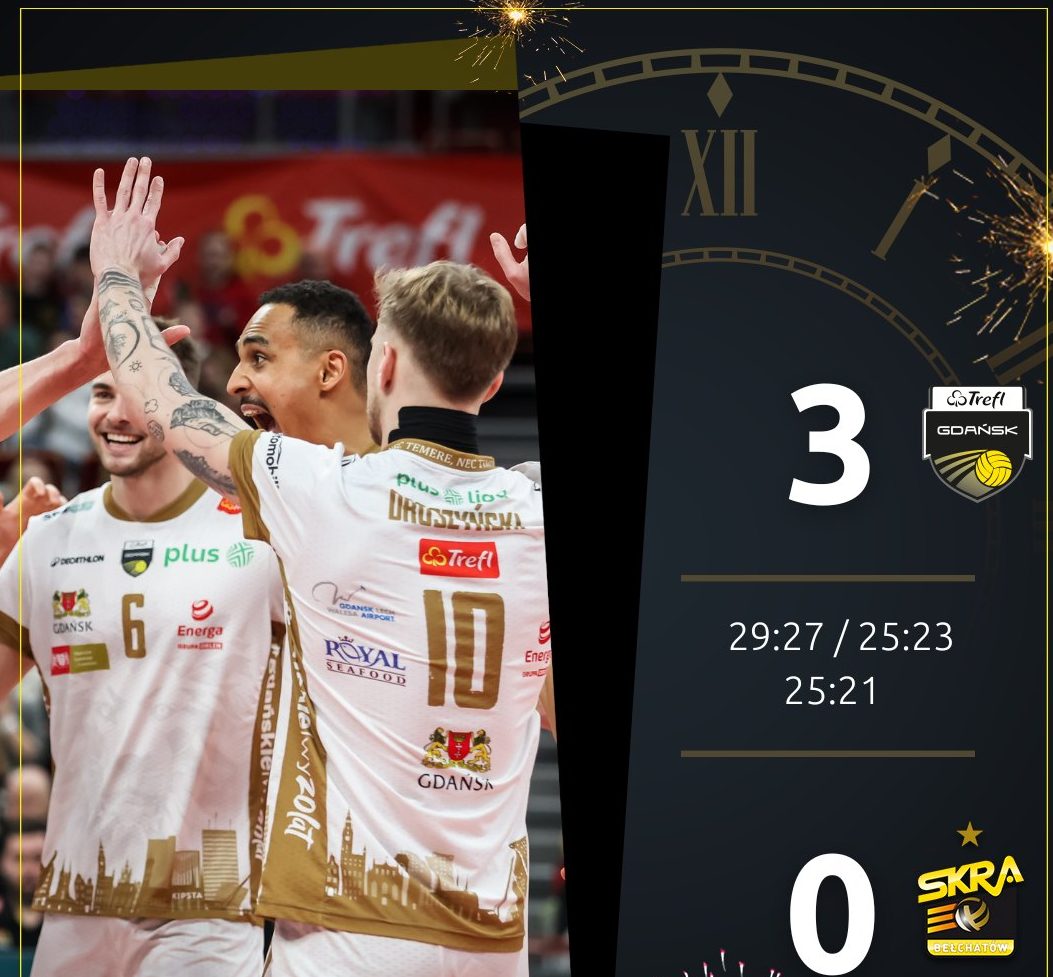WorldofVolley :: POL M: Trefl Gdańsk Shocks Skra Bełchatów with a ...