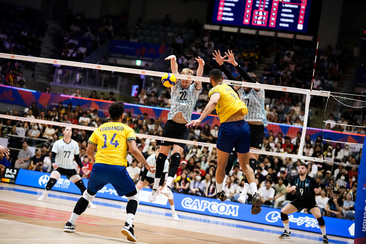 WorldofVolley :: VNL M: Brazil Defeats Argentina to Secure Spot in VNL ...