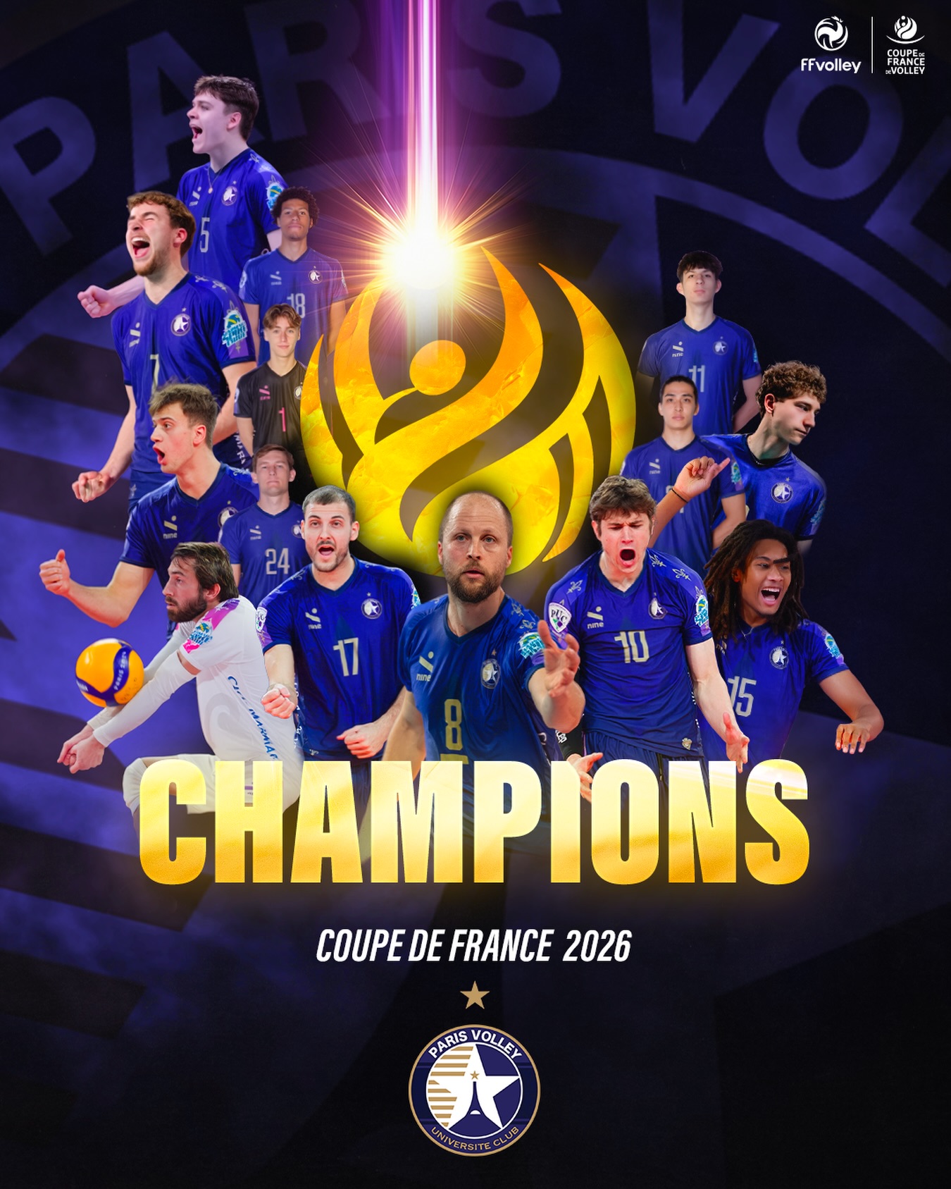 WorldofVolley :: FRA M: Paris Volley Wins French Cup - WorldOfVolley